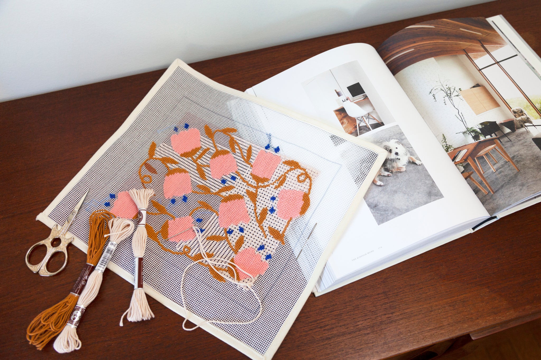 Bellflower Needlepoint Kit - Stitch Guide – Unwind Studio