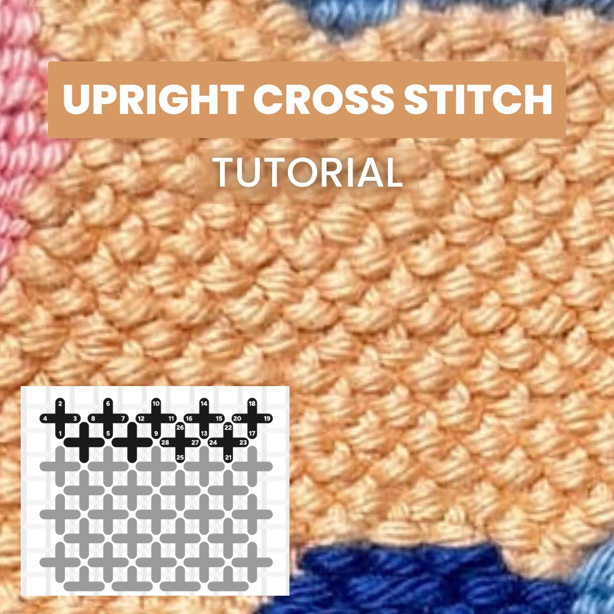 Upright Cross-Stitch (plus Diagonal Variation) - Needlepoint Tutorial ...