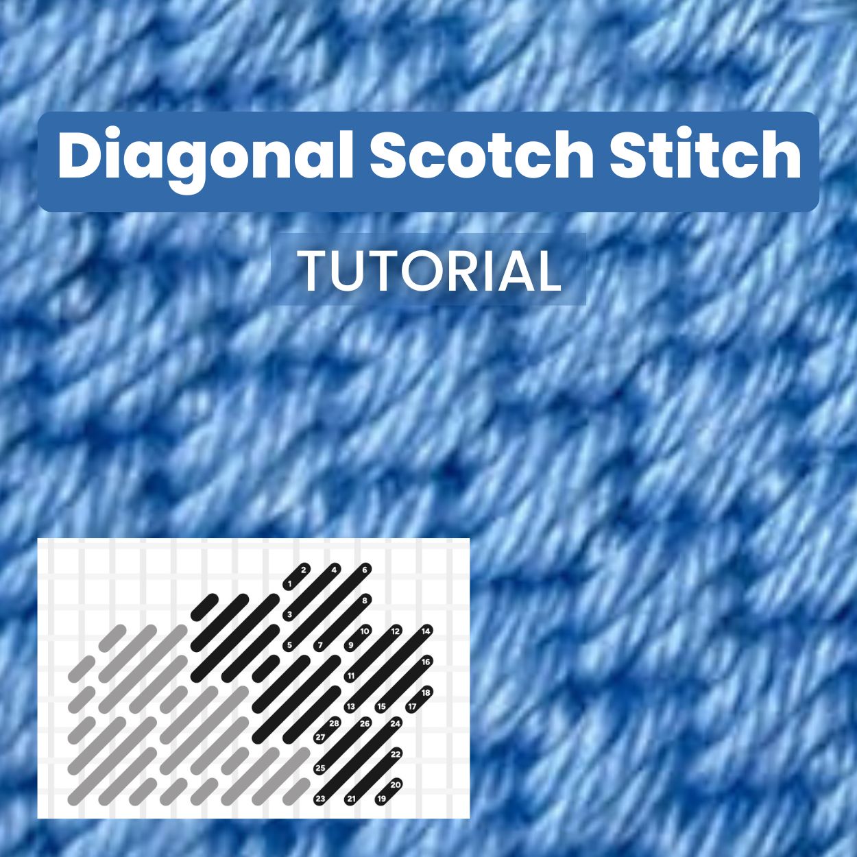 Diagonal Scotch Stitch - Needlepoint Tutorial – Unwind Studio