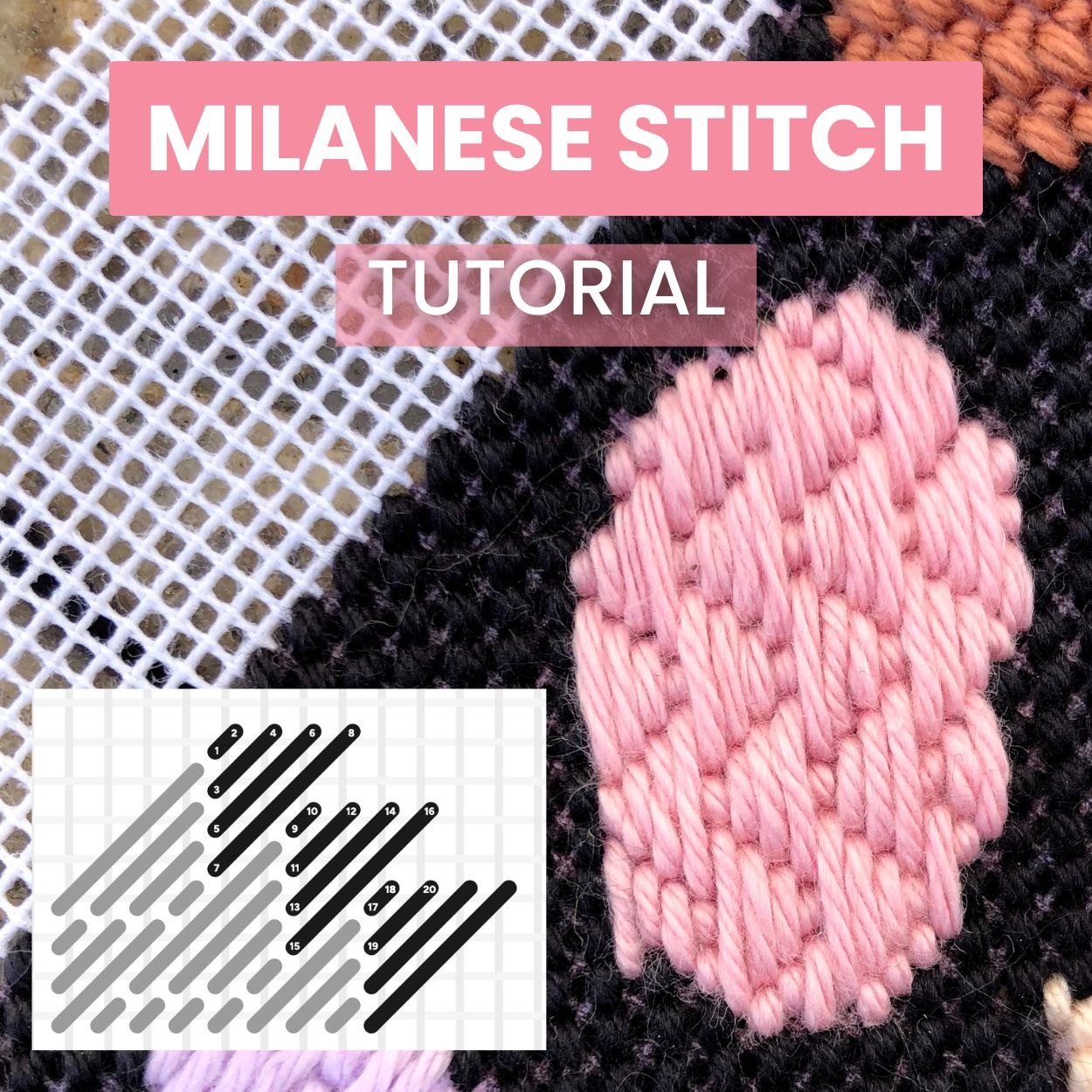 Milanese Stitch - Needlepoint Tutorial – Unwind Studio
