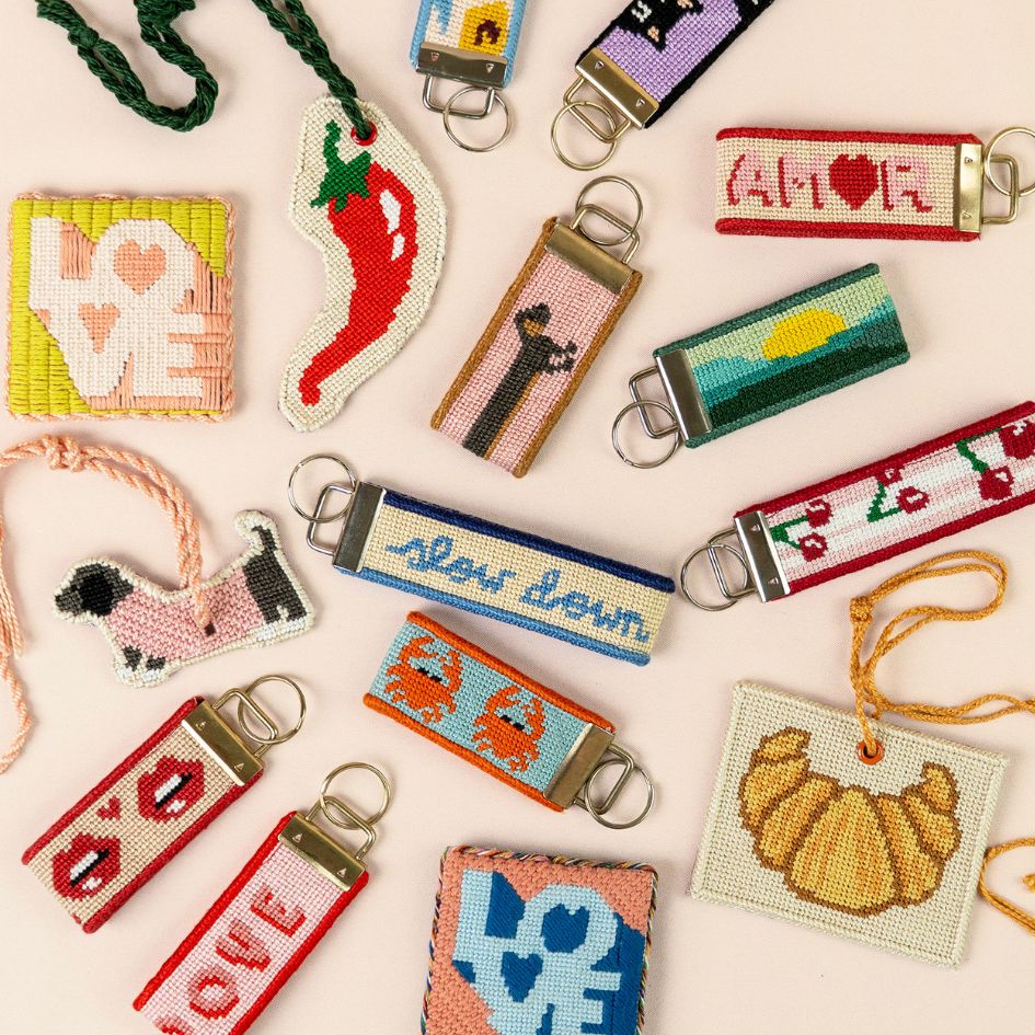 Needlepoint Bag Charms, Magnets & Patches – Unwind Studio