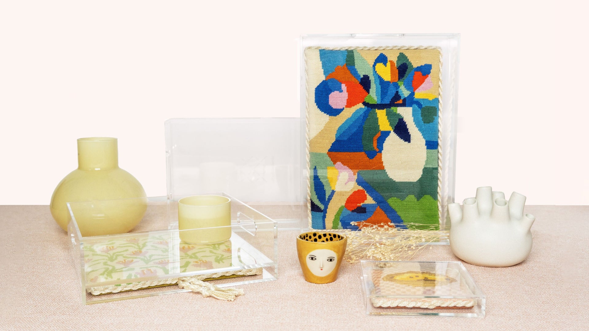 How to frame a needlepoint canvas with frames from Unwind Studio, IKEA