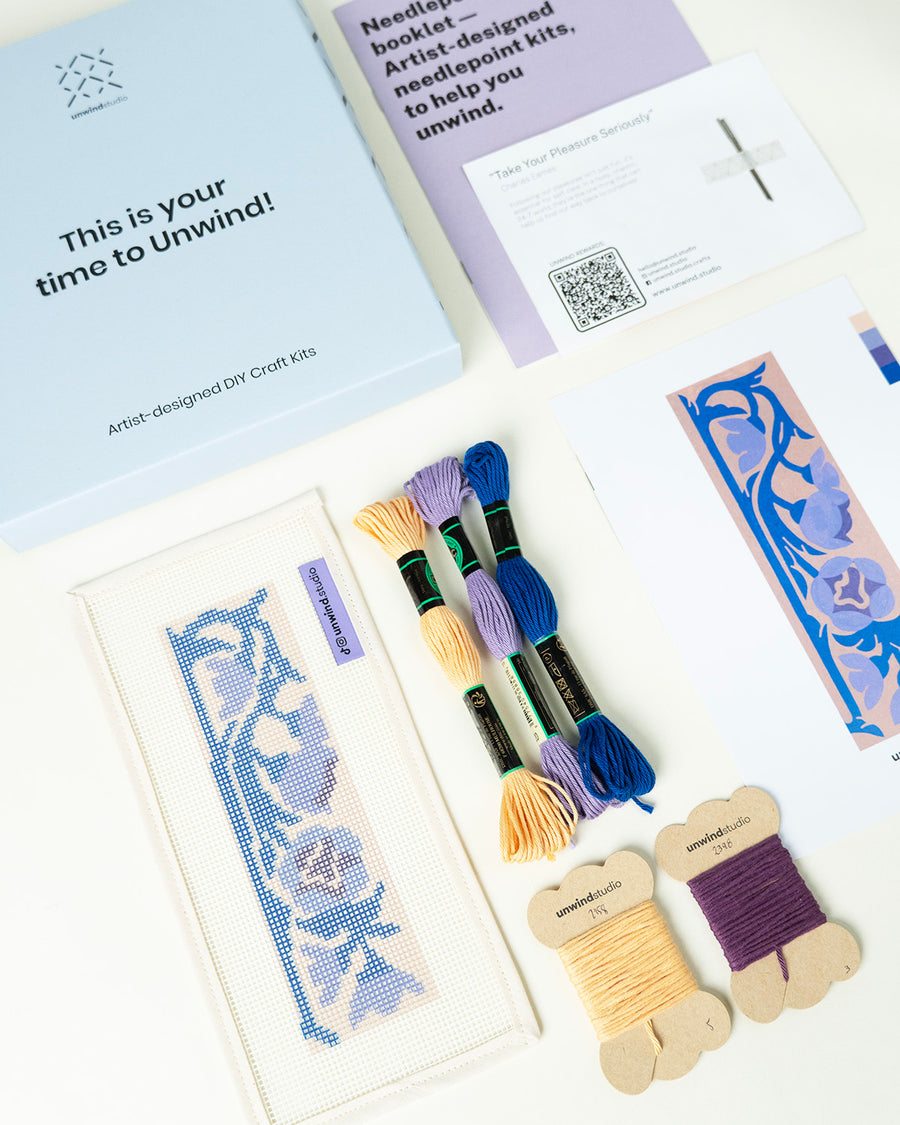 Bluebell Bookmark Needlepoint Kit – Unwind Studio