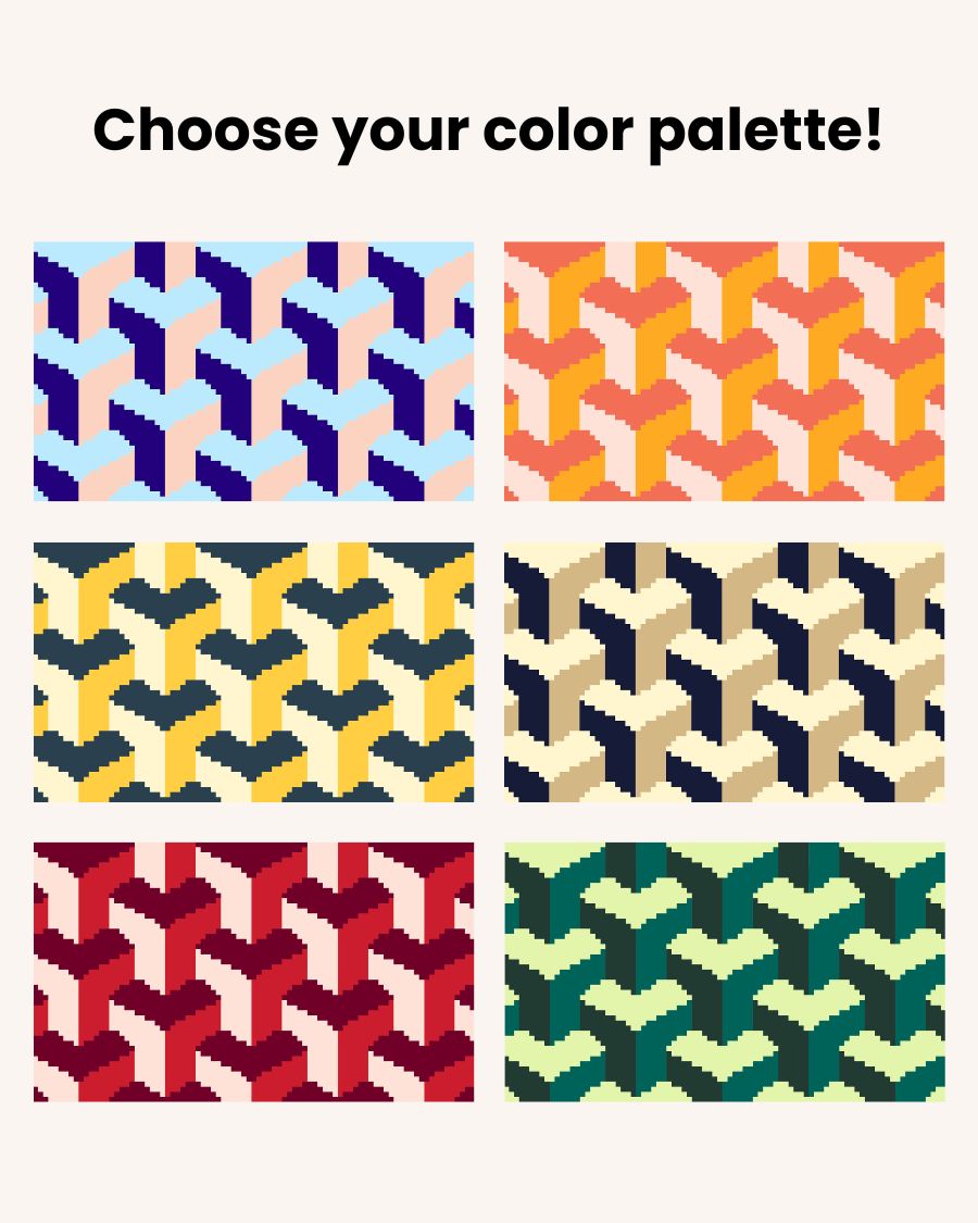 Tumbling Blocks V3: Needlepoint Counted Kit for Clutch Insert – Unwind ...