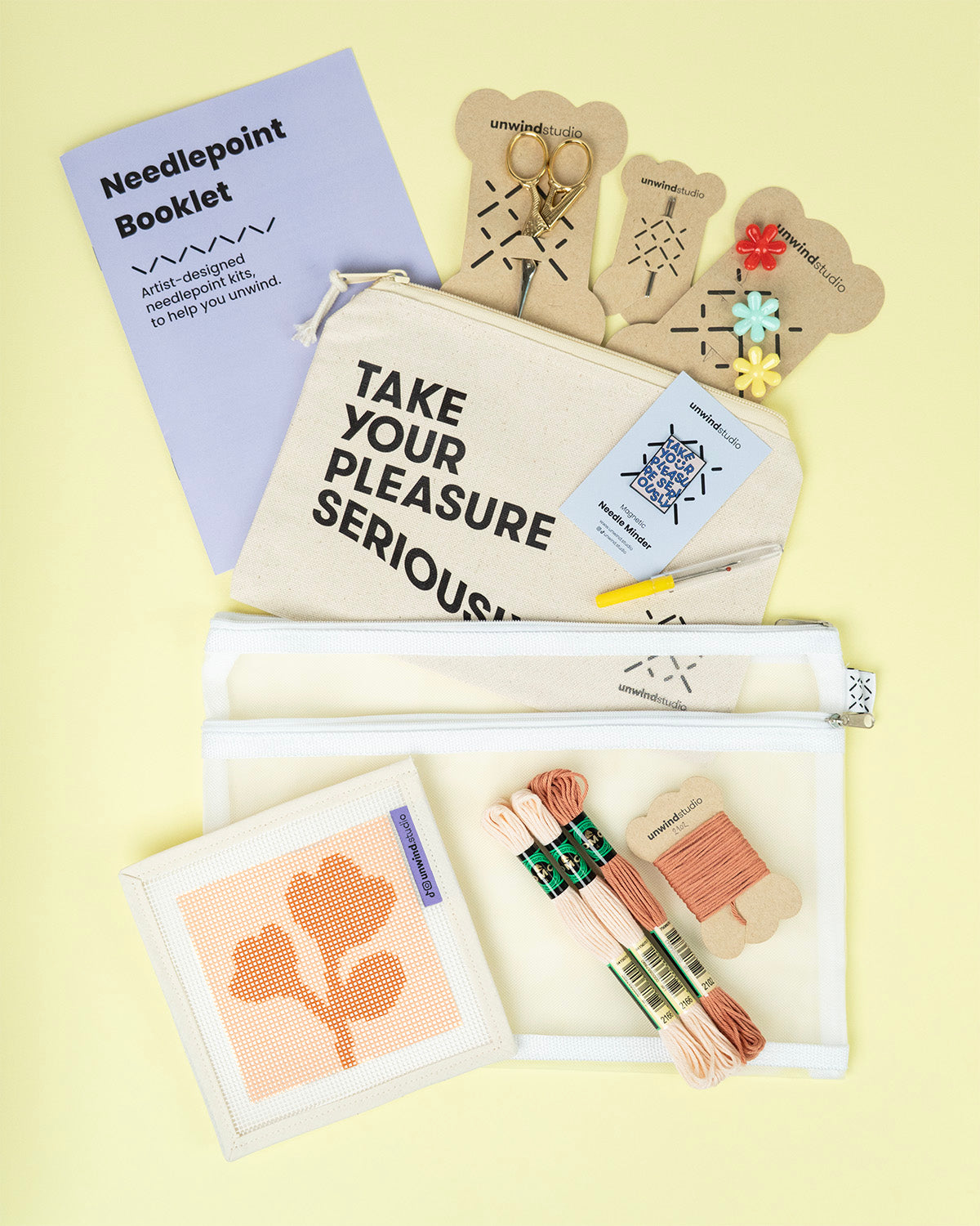 Needlepoint Starter Kit Flower Sisters – Unwind Studio