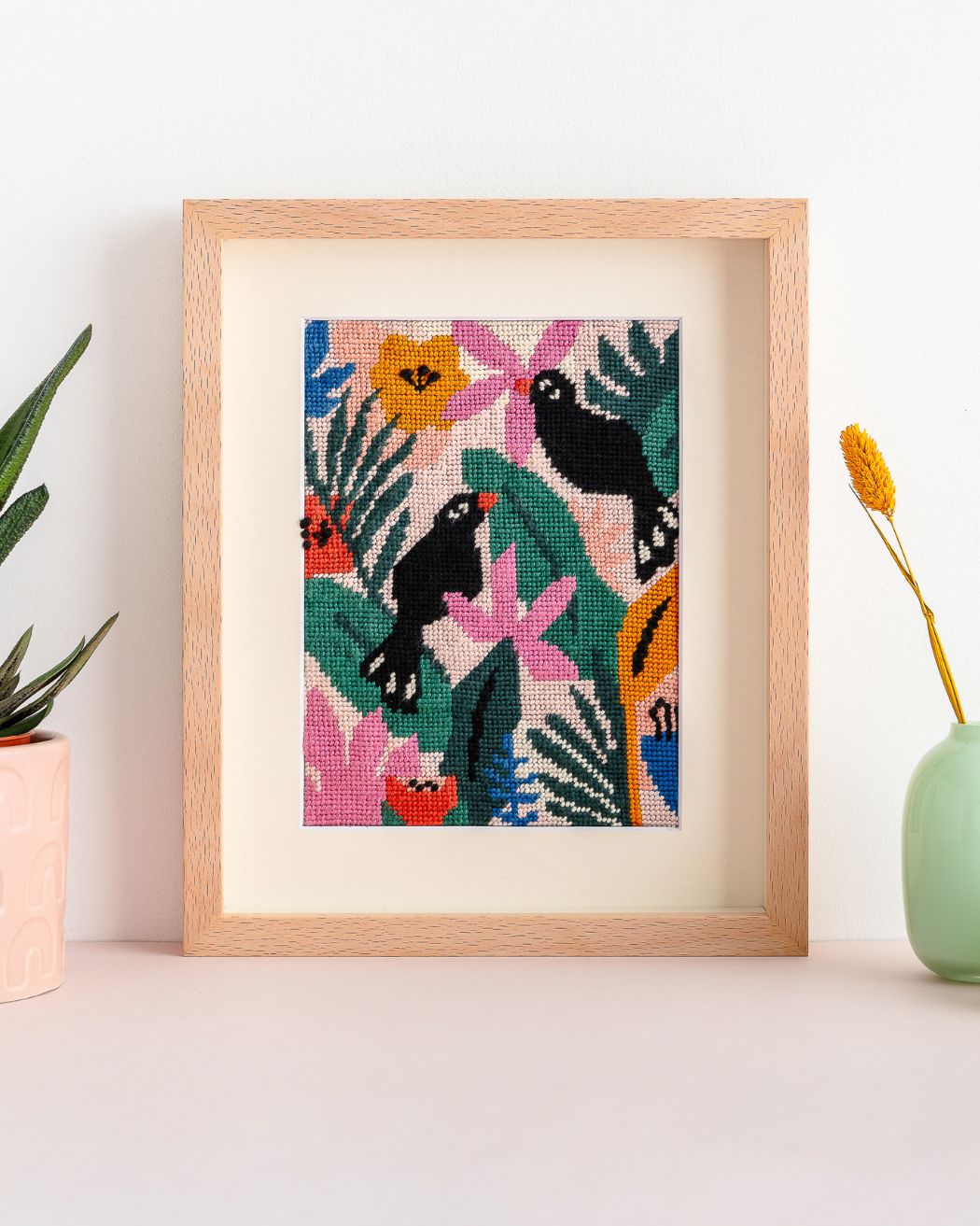 Modern Colorful Jungle Needlepoint Kit – Unwind Studio