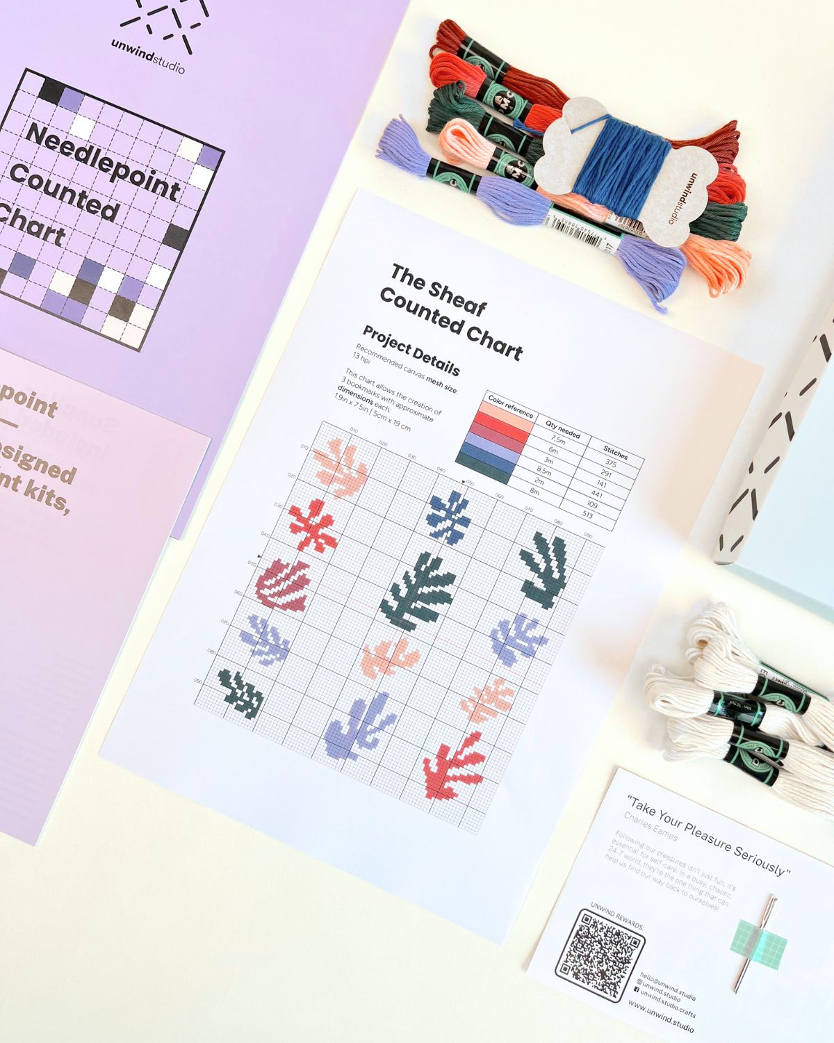 Matisse "The Sheaf" Needlepoint Bookmark Kit (Counted Canvas) – Unwind ...