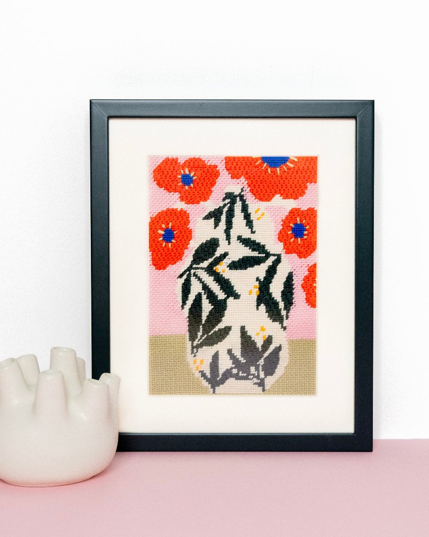 Poppy Pot Modernes Nadelspitzenset mit Blumenmuster – Unwind Studio