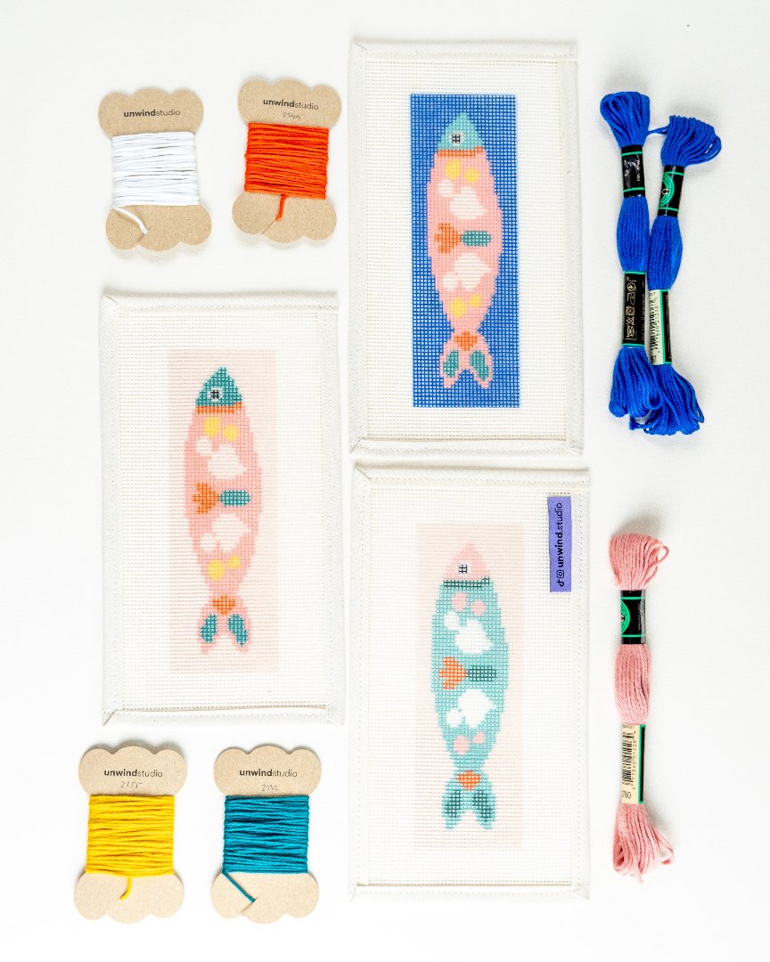 Portuguese Sardine Bookmark Needlepoint Kit – Unwind Studio