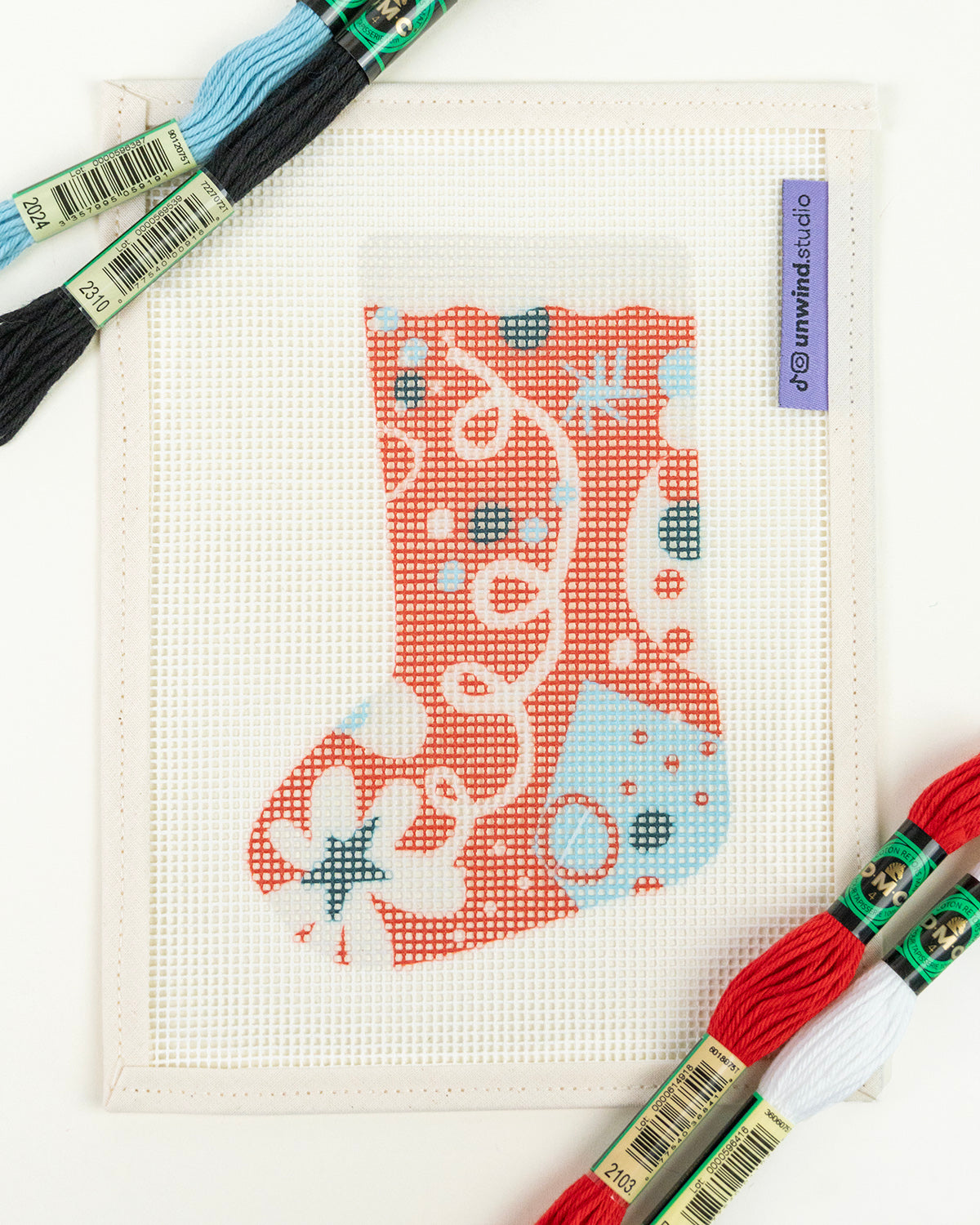 Kindness Modern Christmas Stocking Needlepoint Kit – Unwind Studio