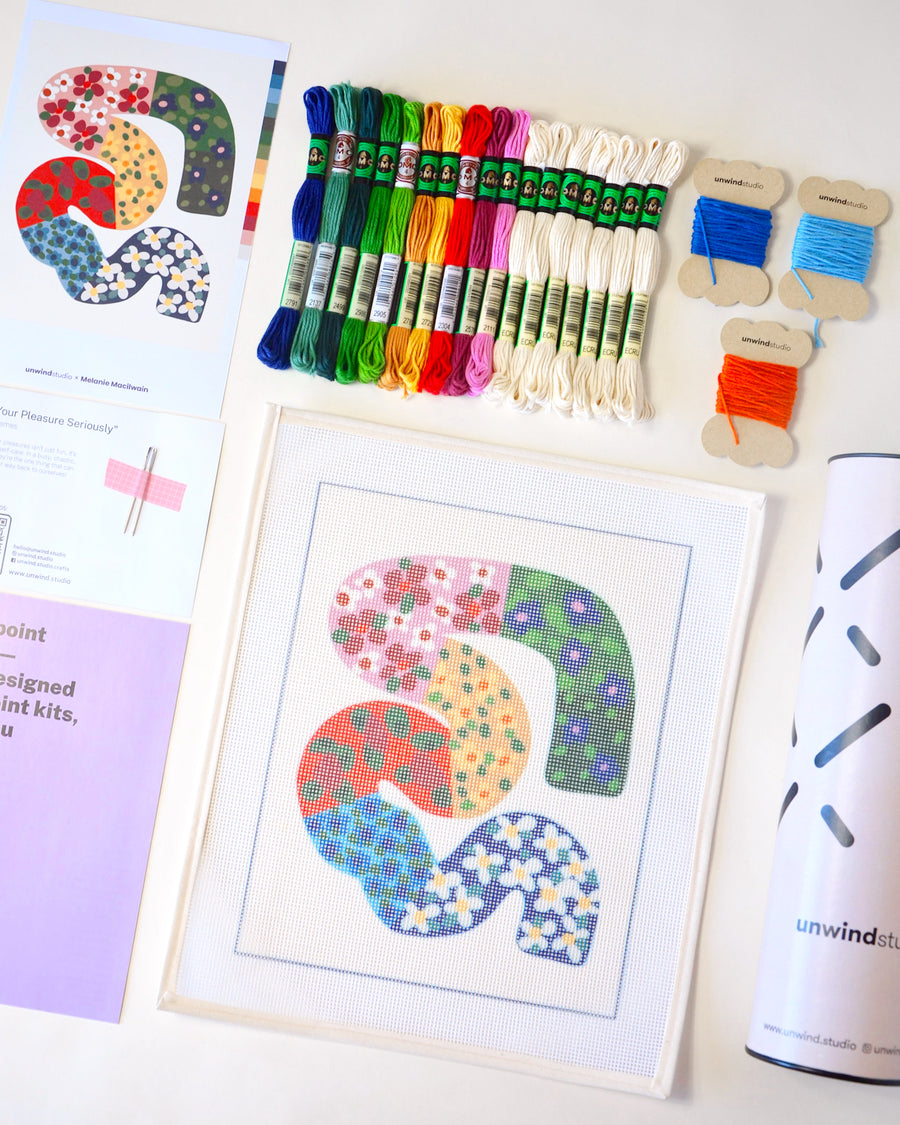 Modern Sunflower Needlepoint Kit – Unwind Studio