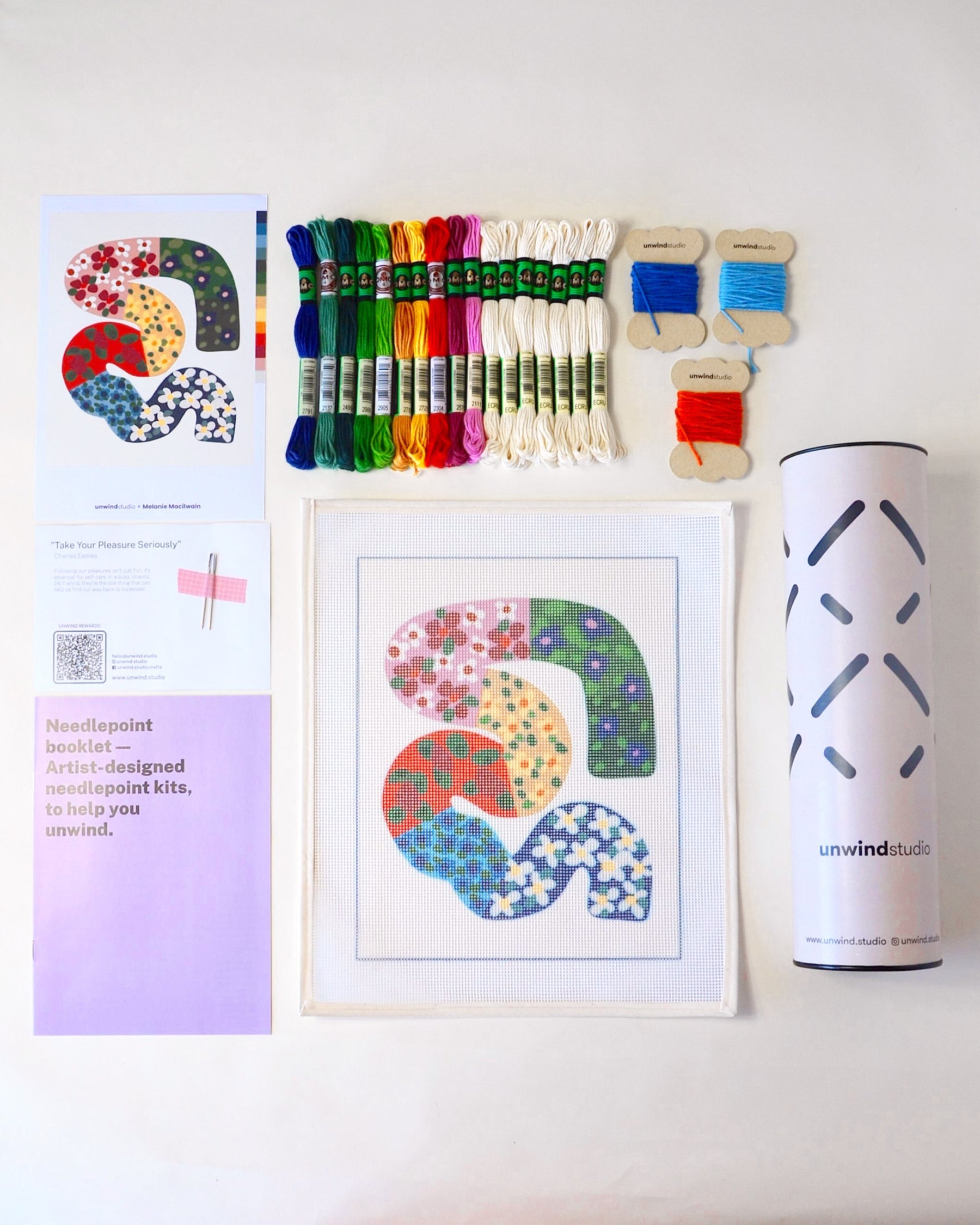 Modern Sunflower Needlepoint Kit – Unwind Studio