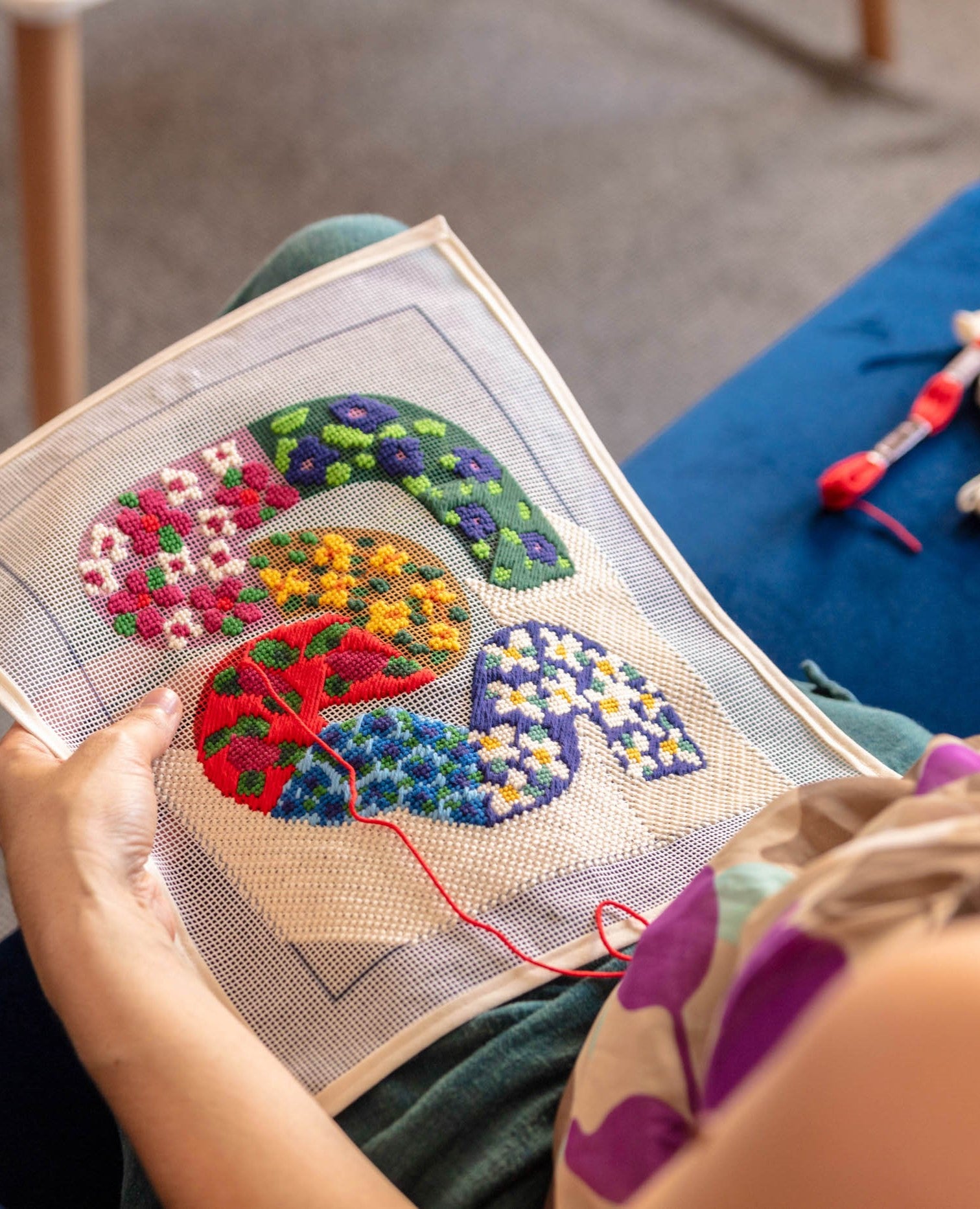 Modern Sunflower Needlepoint Kit – Unwind Studio