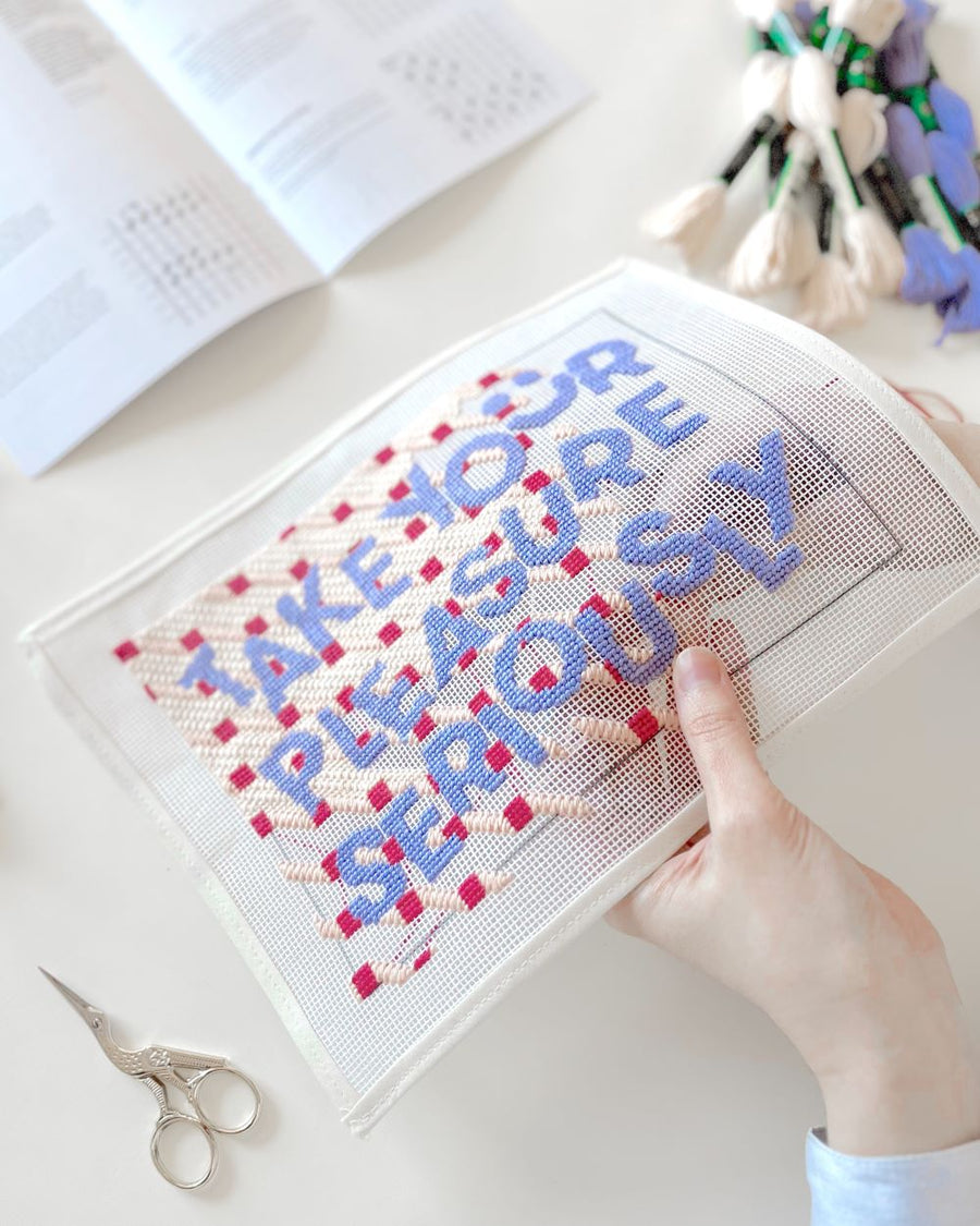 Take your Pleasure Seriously - Mental Health Needlepoint Kit – Unwind ...
