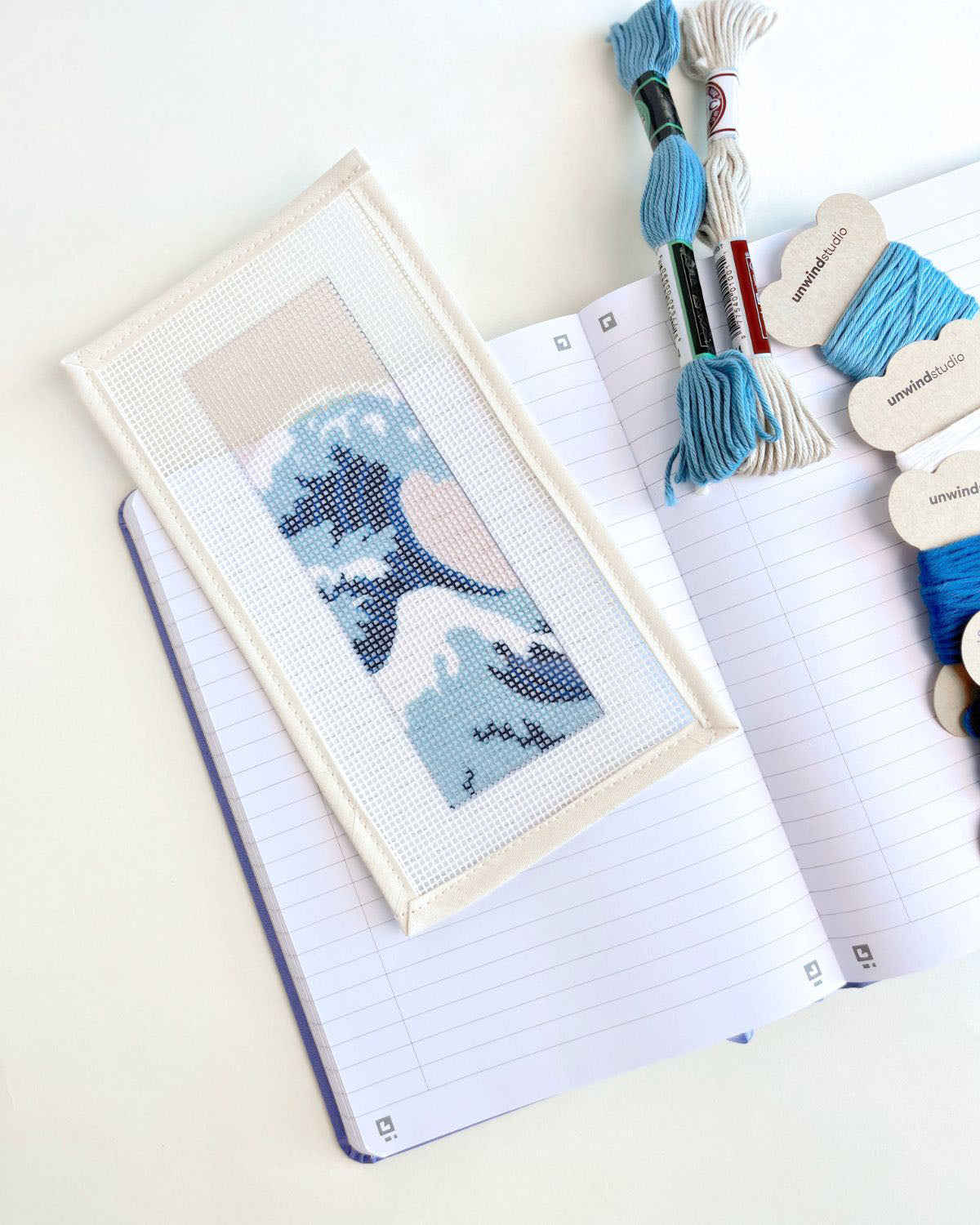 The Great Wave Bookmark Needlepoint Kit – Unwind Studio