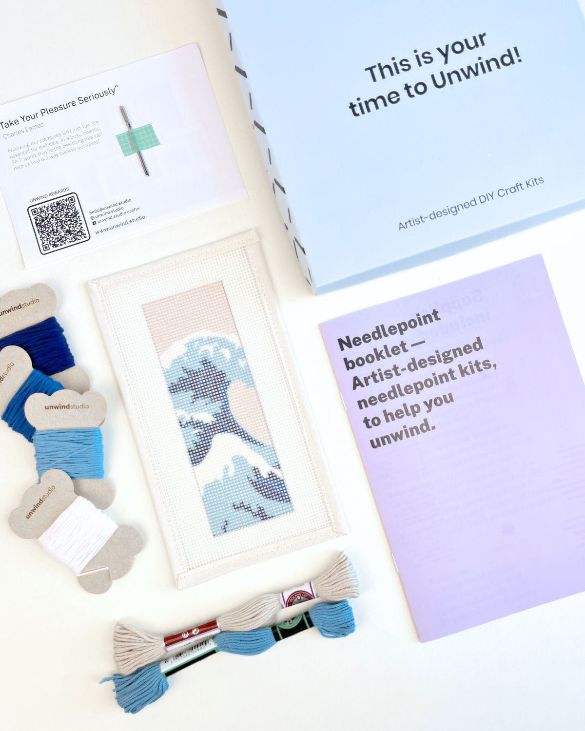 The Great Wave Bookmark Needlepoint Kit – Unwind Studio