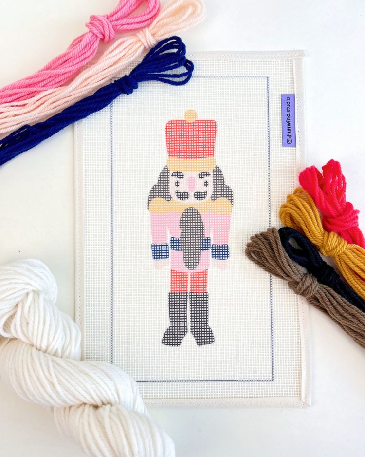 Nutcracker Needlepoint Stand Up Ornament – Unwind Studio