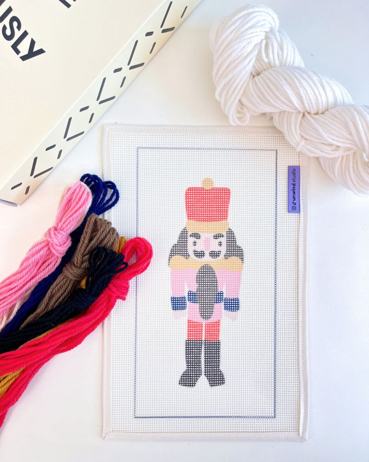 Nutcracker Needlepoint Stand Up Ornament – Unwind Studio