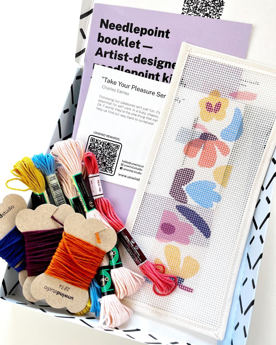 "Chilling Spell" Floral Bookmark Needlepoint Kit – Unwind Studio