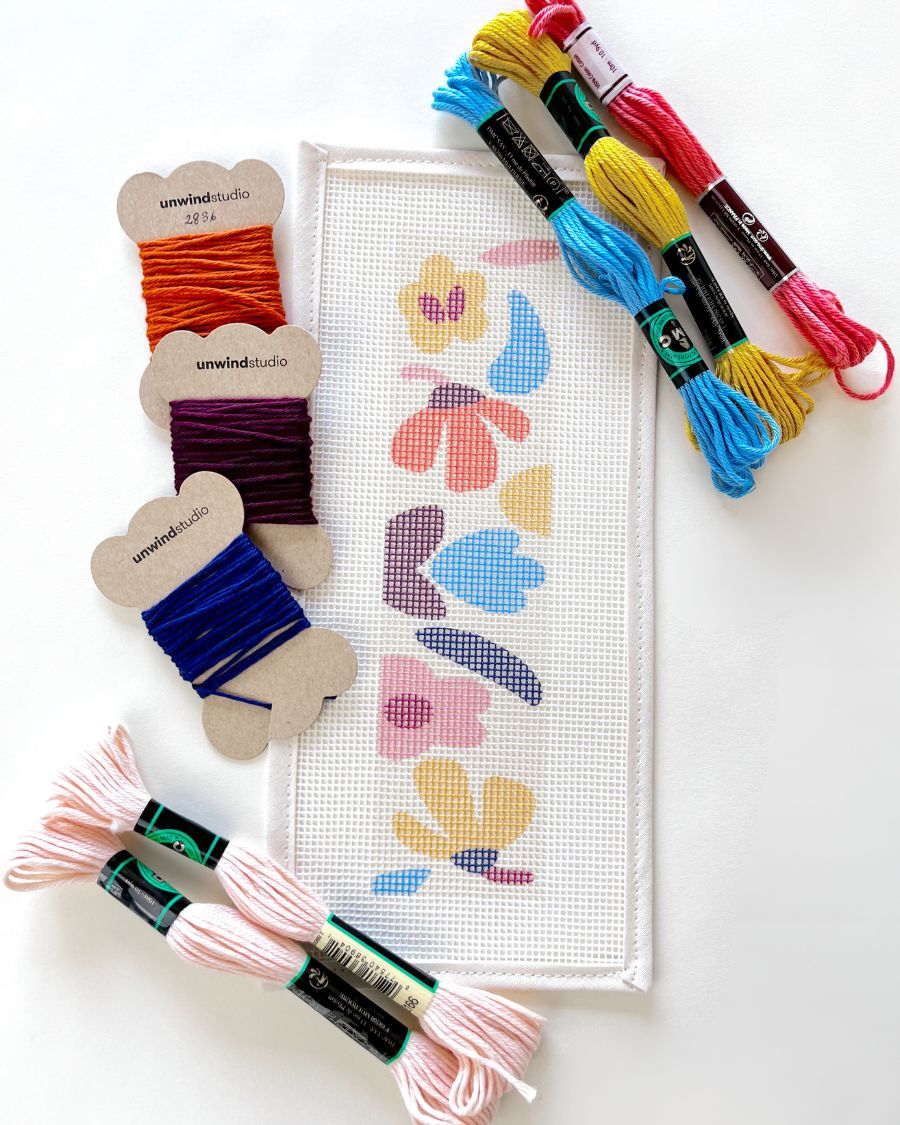 "Chilling Spell" Floral Bookmark Needlepoint Kit – Unwind Studio