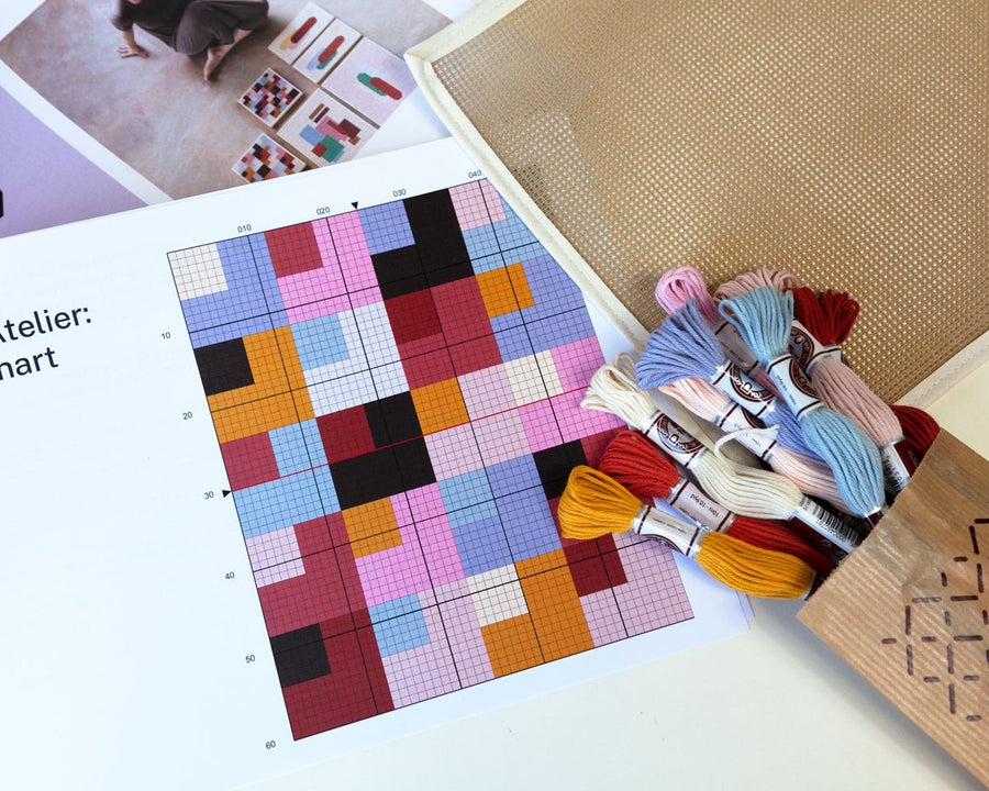 Geometric Tiles Needlepoint Chart (4 Designs) - Digital Download ...