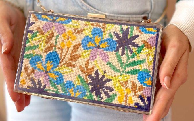 How to frame a needlepoint canvas with frames from Unwind Studio, IKEA