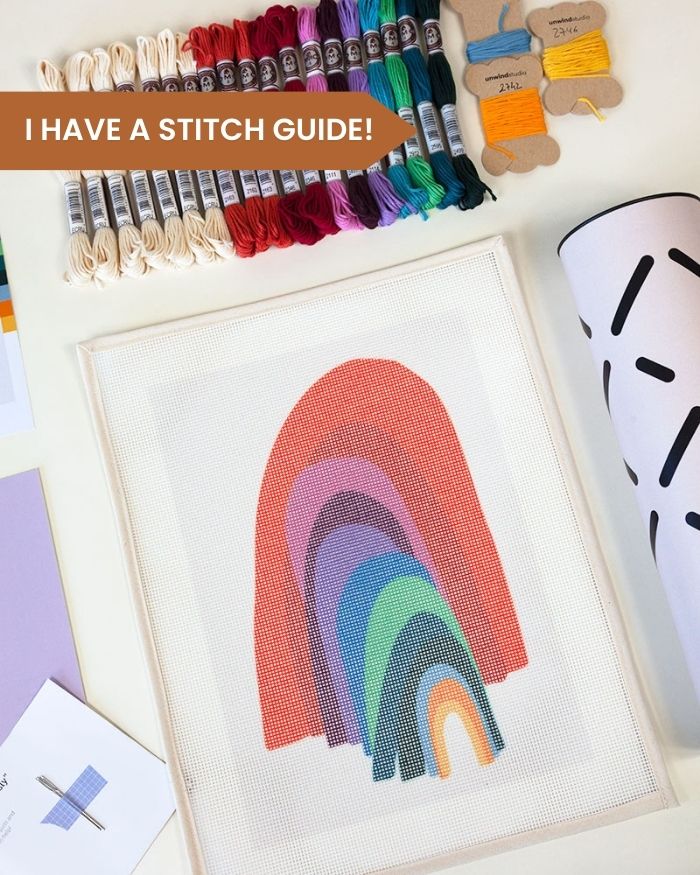 Modern Rainbow Needlepoint Kit – Unwind Studio