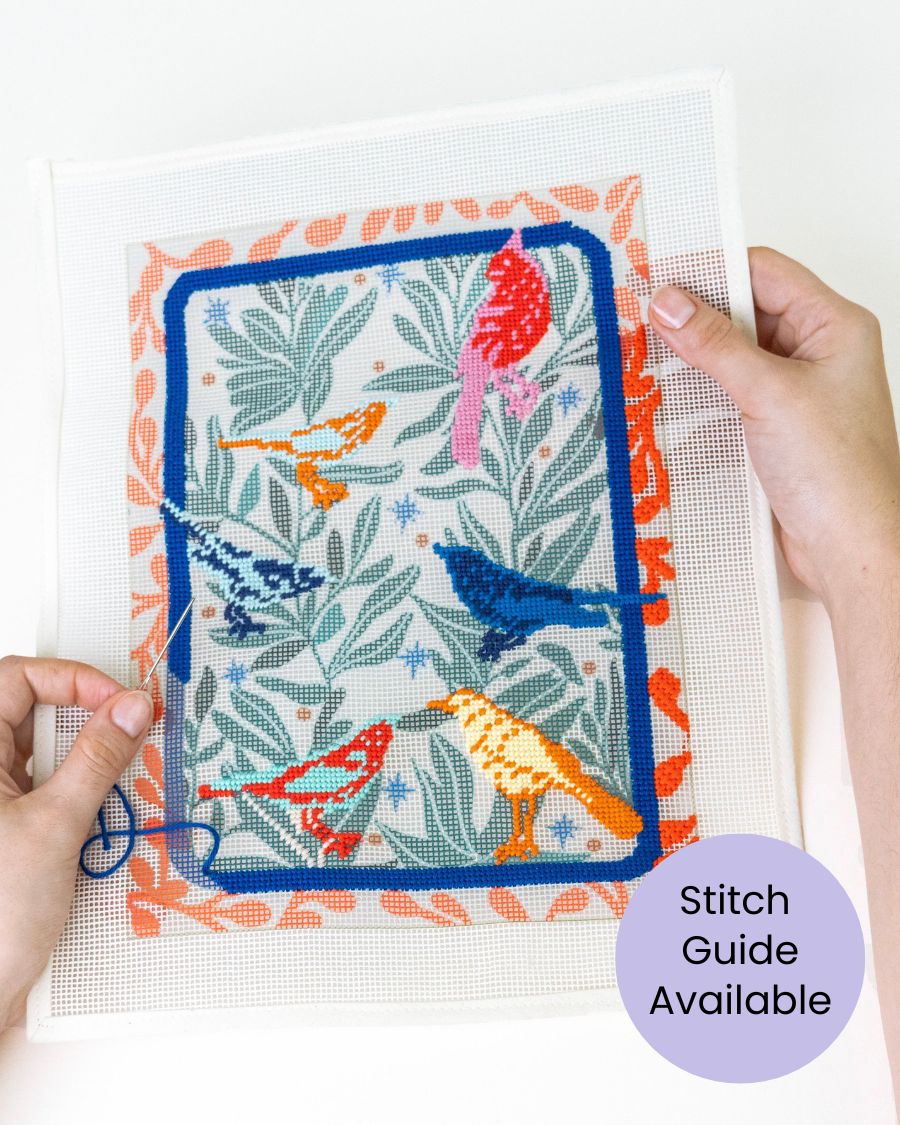 Contemporary Needlepoint Kit The Birds – Unwind Studio