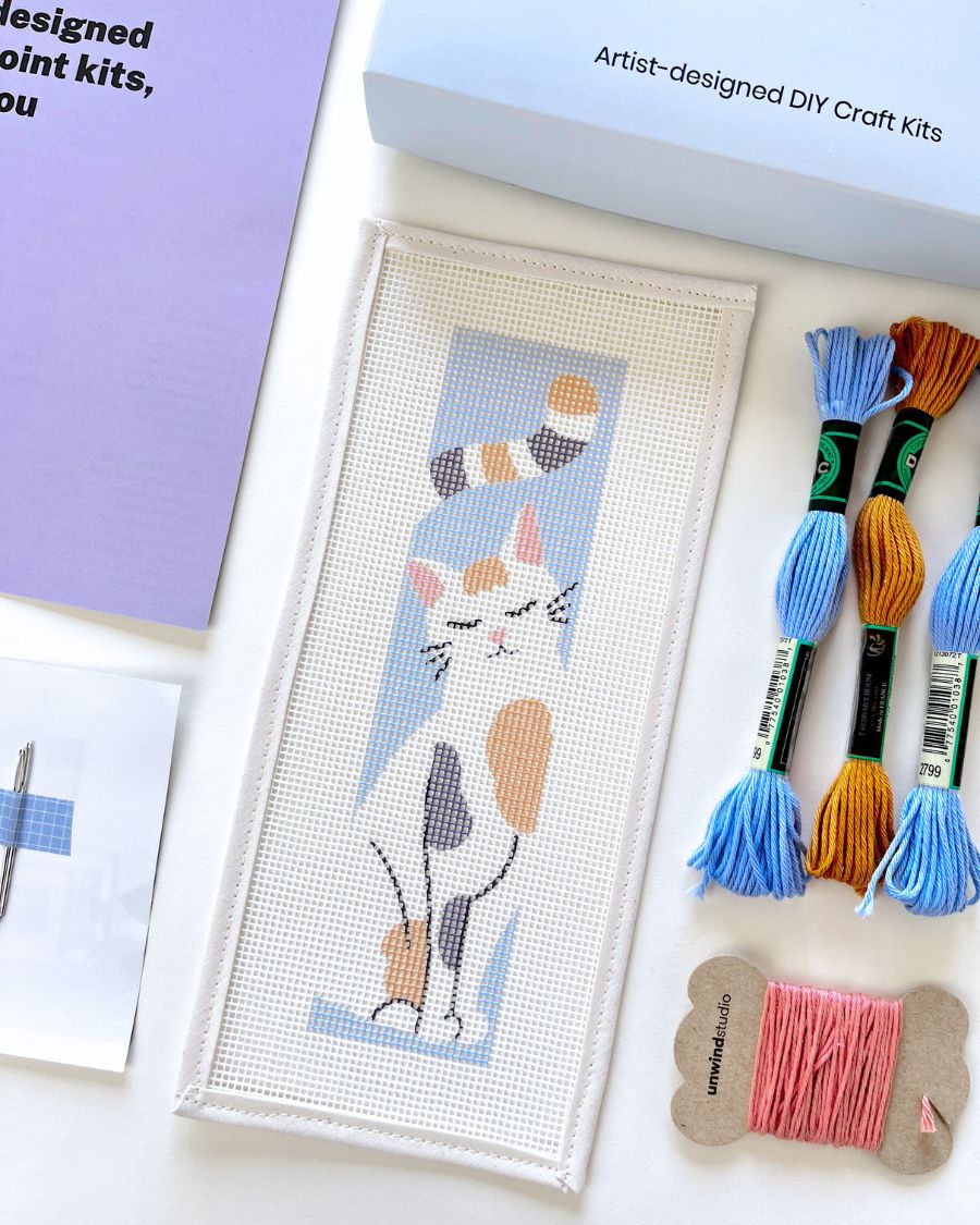The Great Catsby Bookmark Needlepoint Kit – Unwind Studio