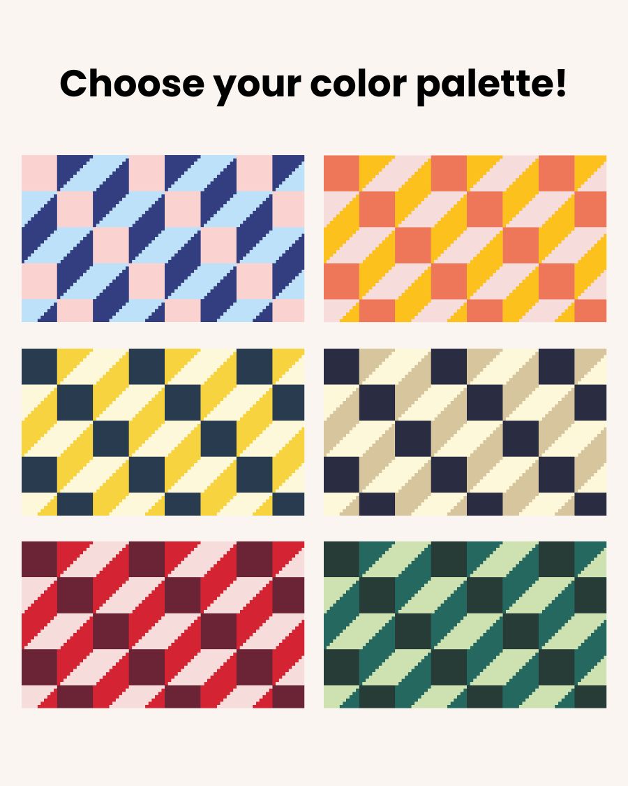 Tumbling Blocks V1: Needlepoint Counted Kit for Clutch Insert – Unwind ...