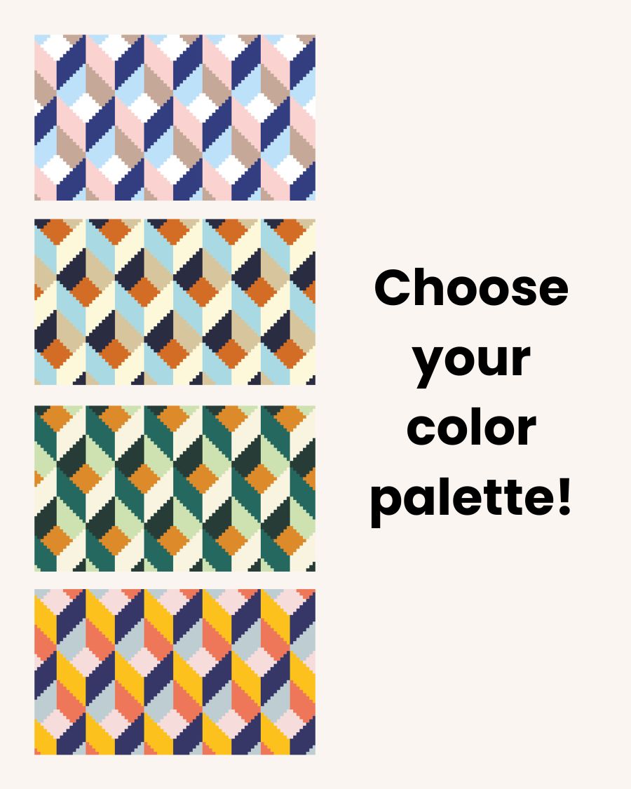 Tumbling Blocks V4: Needlepoint Counted Kit for Clutch Insert – Unwind ...