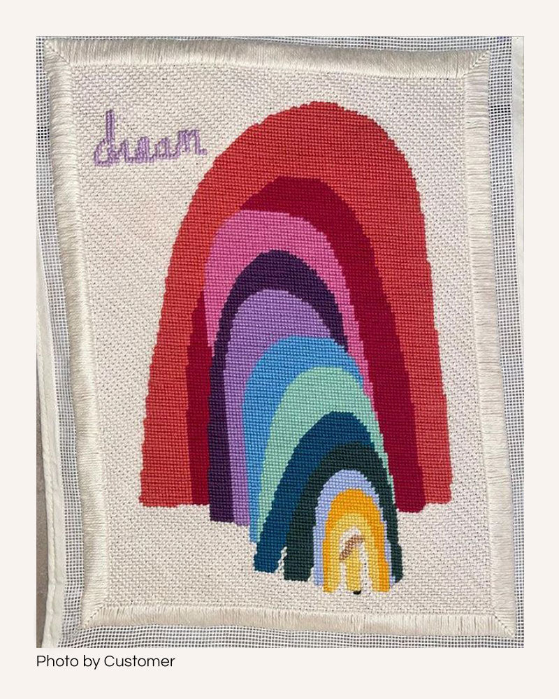 Modern Rainbow Needlepoint Kit – Unwind Studio