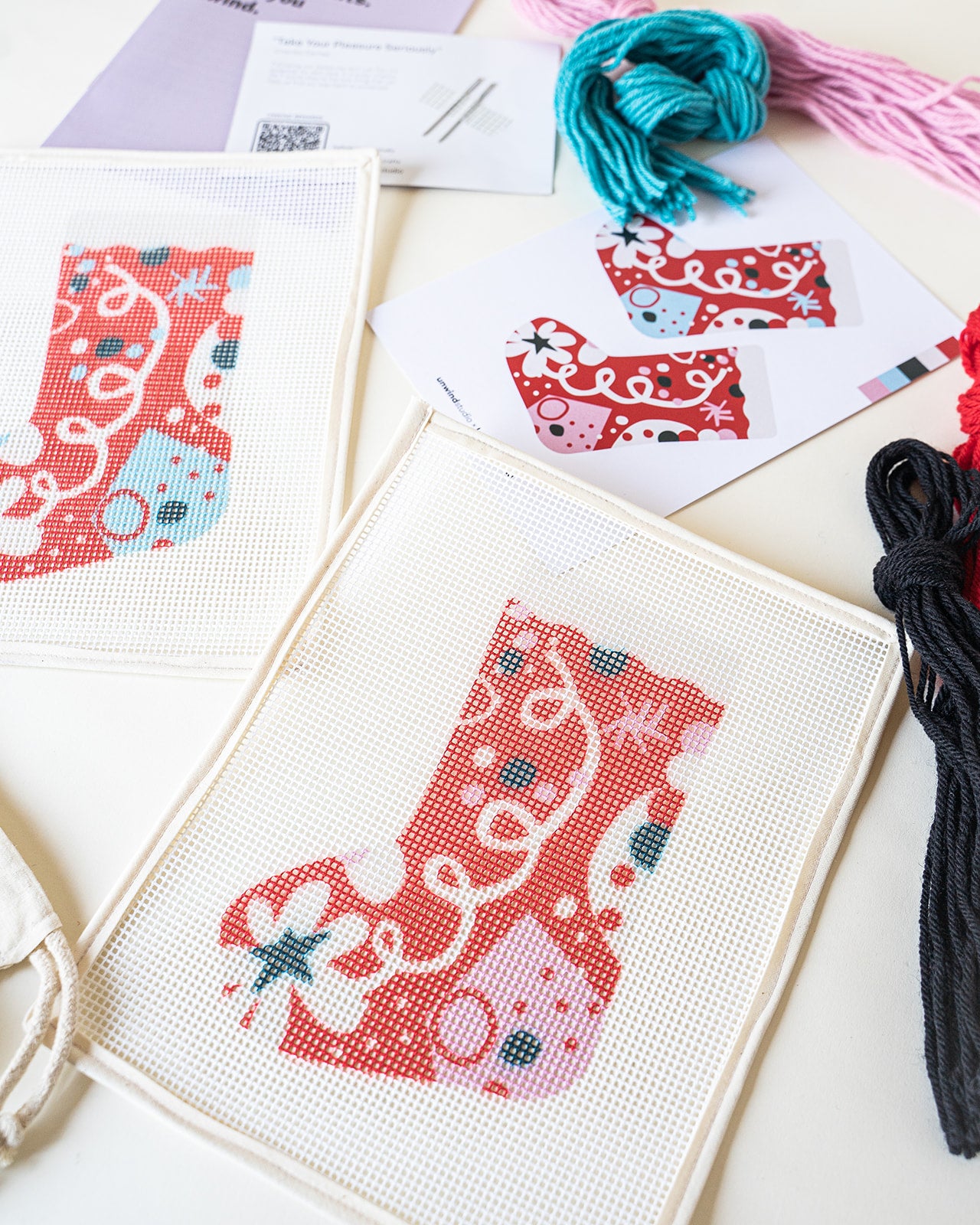 Kindness Modern Christmas Stocking Needlepoint Kit – Unwind Studio