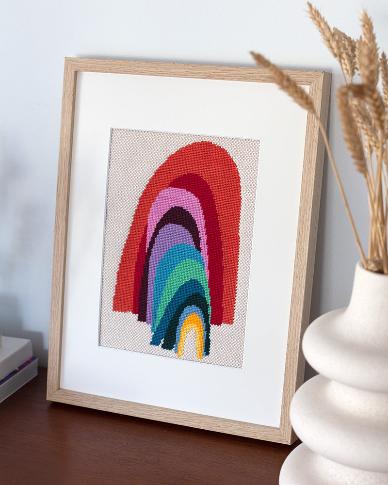 Modern Rainbow Needlepoint Kit – Unwind Studio
